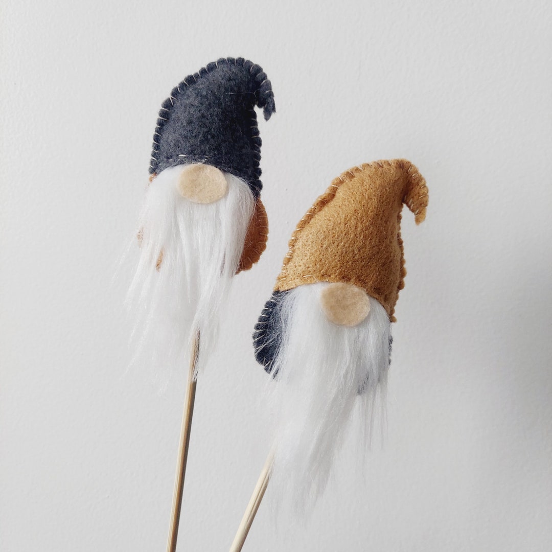 Gnome on a Stick Holiday Decoration Plant Stick Stake Centerpiece ...