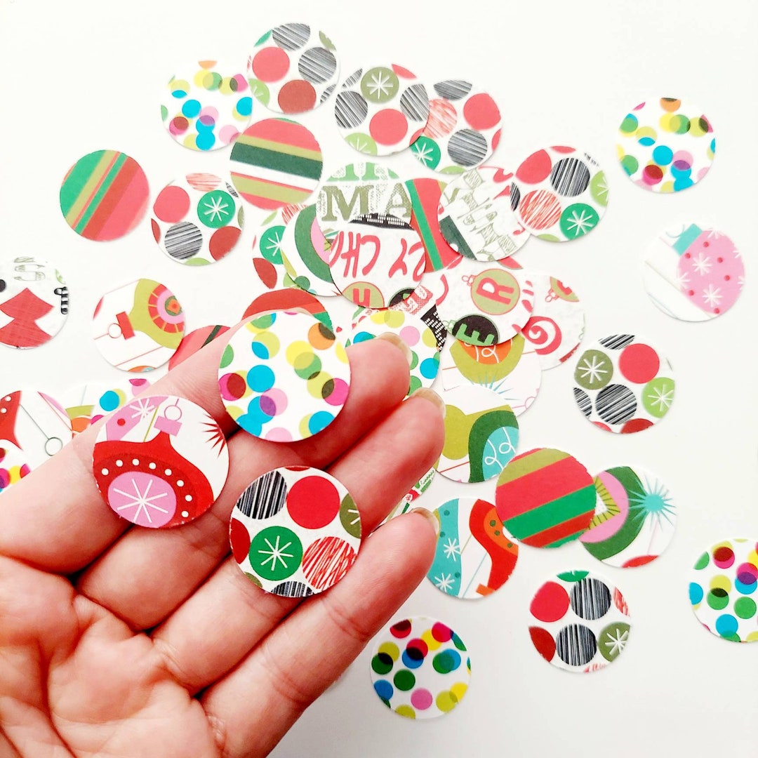 Christmas Confetti 100CT, Circle Confetti 1", Christmas Party ...