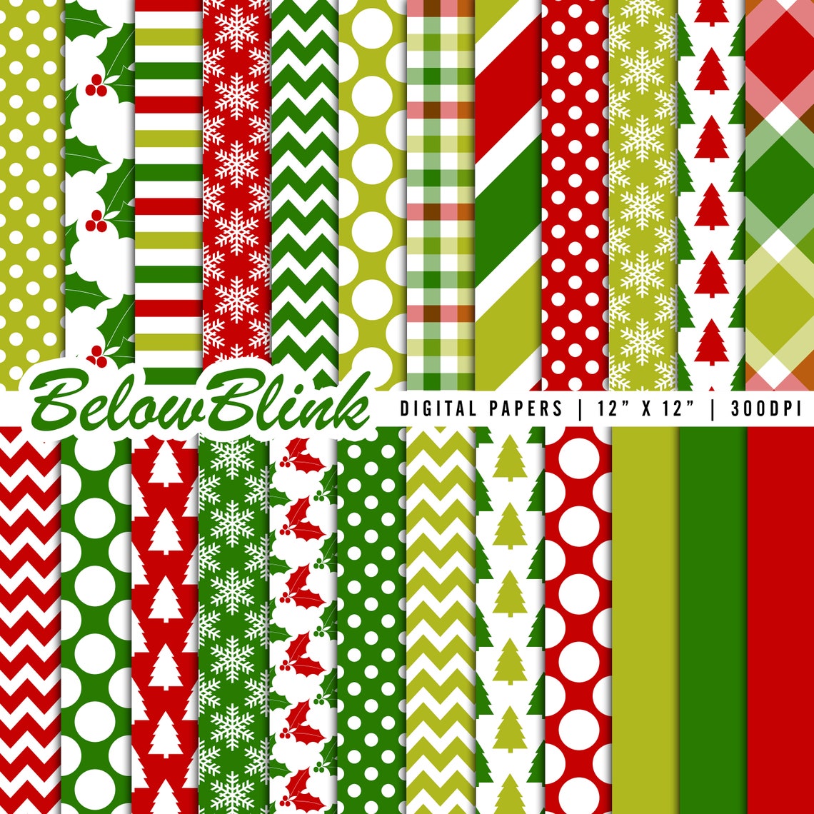 Christmas Digital Paper Scrapbook Papers Snowflake - Etsy