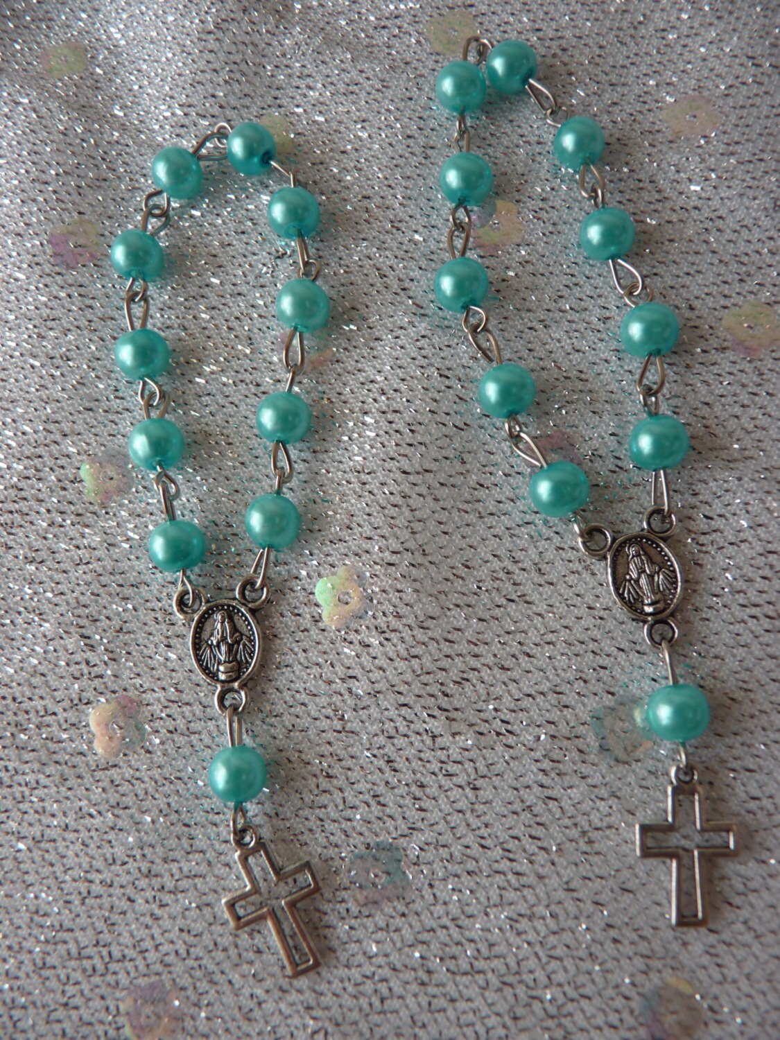 Mini Rosaries package of 20 Turquoise Blue | Etsy