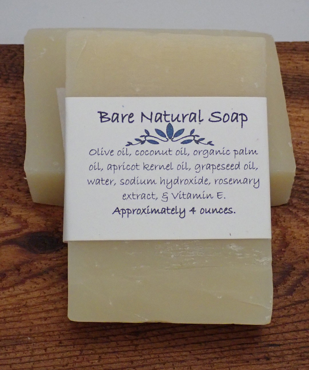 Bare Natural Unscented Cold Process Soap, 4 Ounce Bar - Etsy