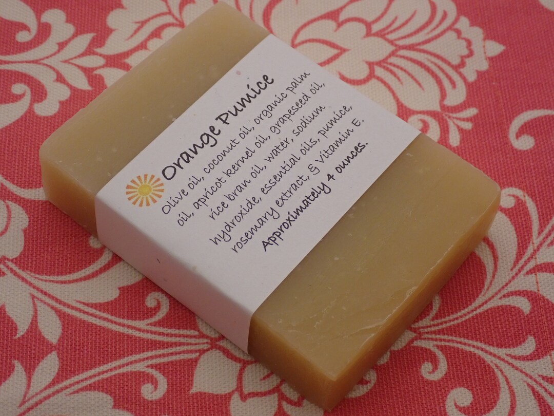 Orange Pumice Soap Bar 4 Ounces - Etsy