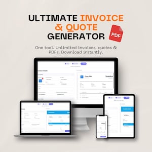 Invoice & Quote Generator | Professional Templates (PDF Download) - Etsy