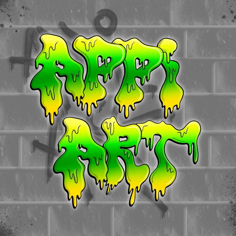 Graffiti Alphabet Clipart – Green Slime Letters A–Z PNG, Urban Street ...
