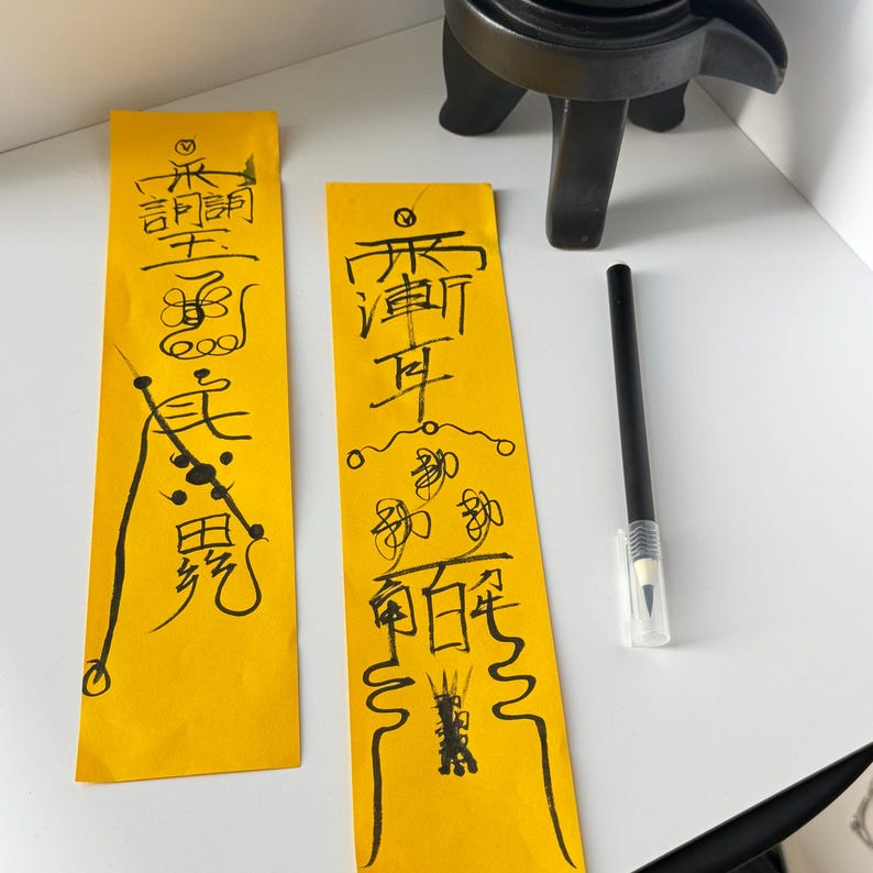 Custom Taoist Fu Talisman: Hand-drawn Amulet for Spiritual Protection ...