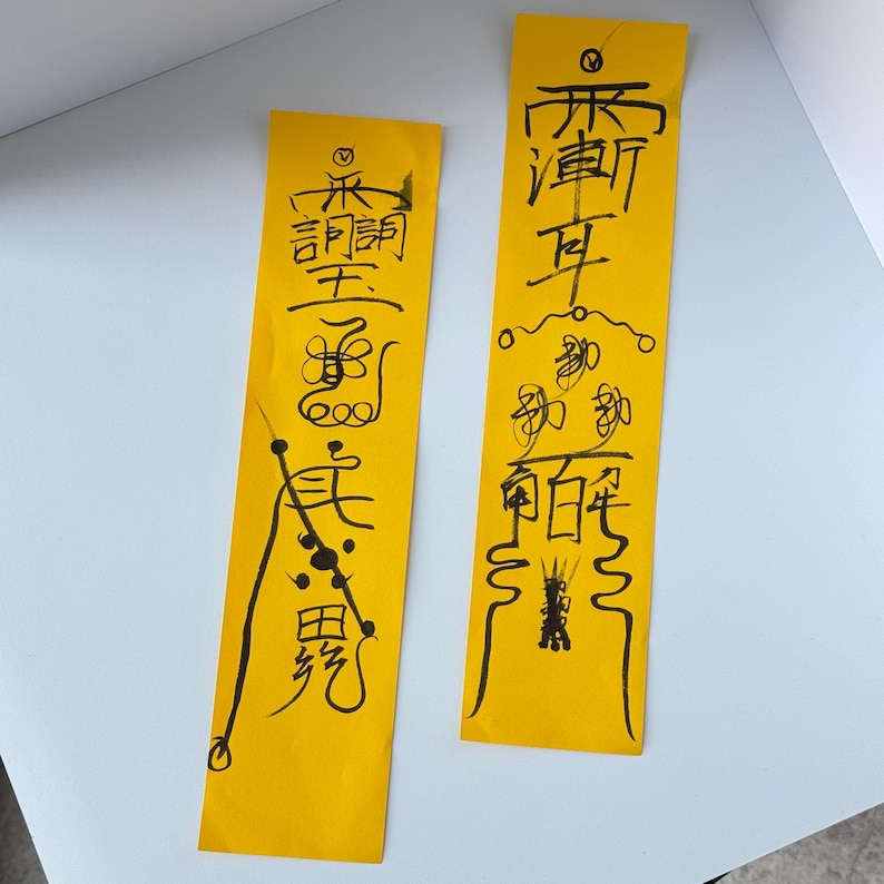 B1G1 Xmax Jewelry | Custom Taoist Fu Talisman: Hand-drawn Amulet for ...