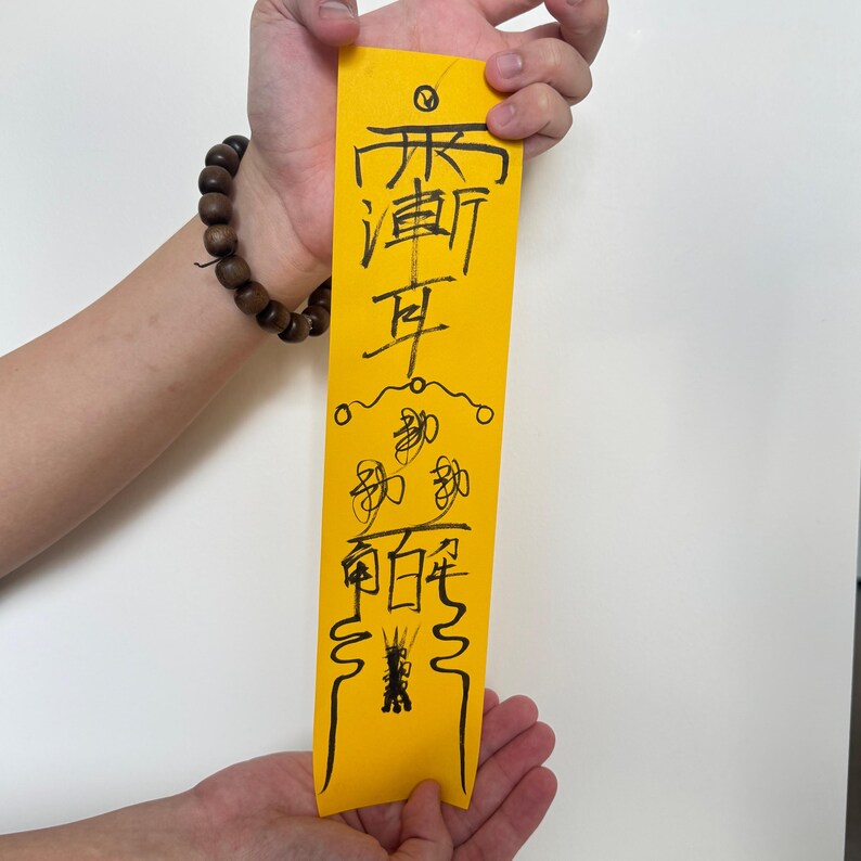 B1G1 Xmax Jewelry | Custom Taoist Fu Talisman: Hand-drawn Amulet for ...