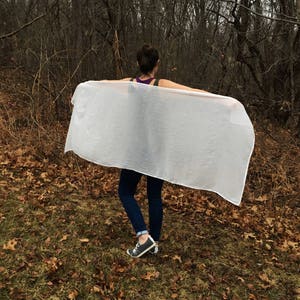 White Muslin Shawl Wrap Very Light Weight X/long 74 X 28 - Etsy