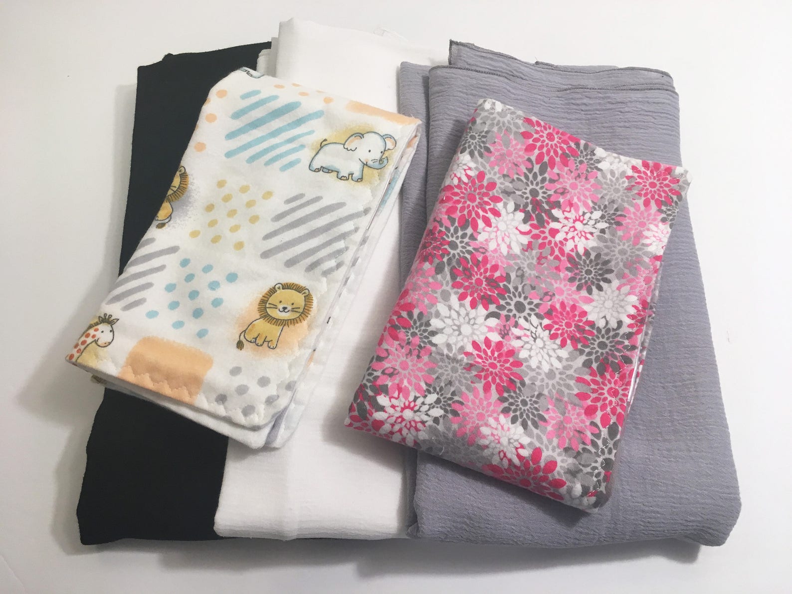 48 X 48 Inch Black White or Gray Muslin Swaddle and Burp | Etsy