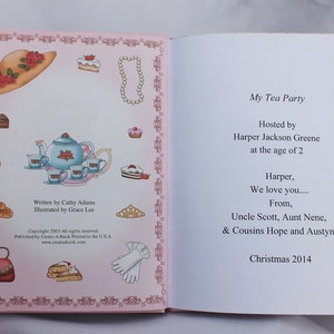 My Tea Party Personalized Book A Book All About Having A Tea Party ...