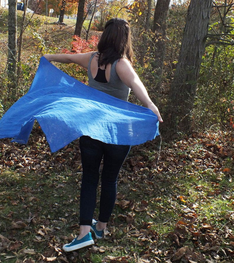 Blue Muslin Shawl Wrap Very Light Weight X/Long 74 X 28 | Etsy