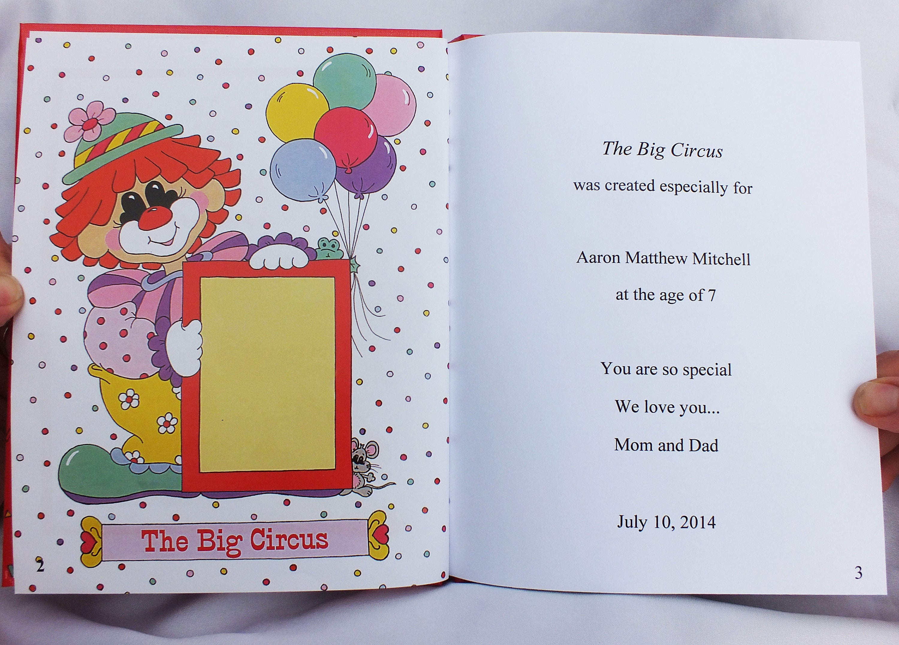 Big Circus A Personalized Book Where Your Child Is In The | Etsy