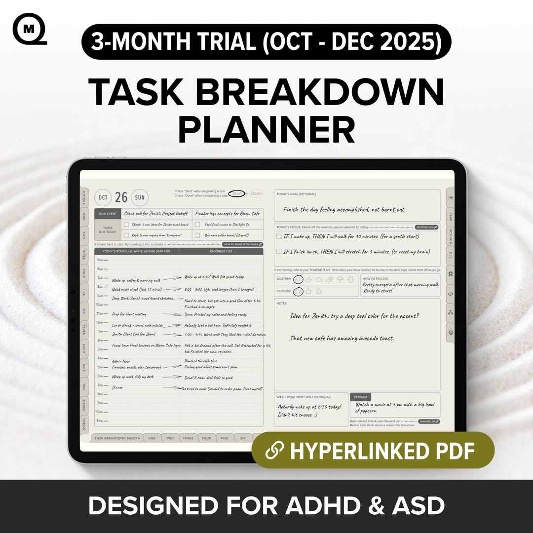 TRIAL - 3 Month Digital Planner for ADHD and ASD (oct-dec 2025 ...