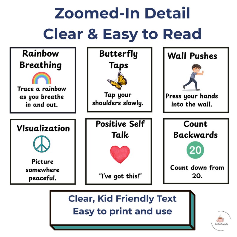 Calm Down Corner Printable – SEL Calming Strategy Choice Boards & Mini ...