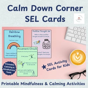Printable SEL Activity Cards for Kids – Calming Strategies, Mindfulness ...