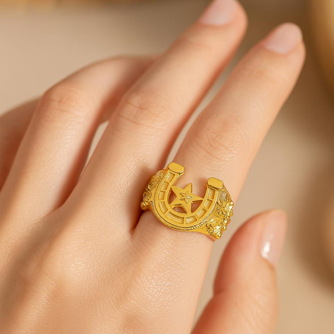 Horseshoe Star JJBA Ring | Johnny Joestar Inspired JBBA Cosplay Jewelry ...