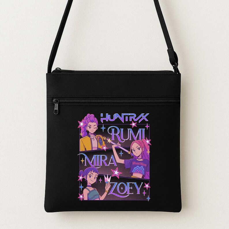K-pop Canvas Crossbody Bag: Anime Zipper Pouch (7x9 In) - Etsy
