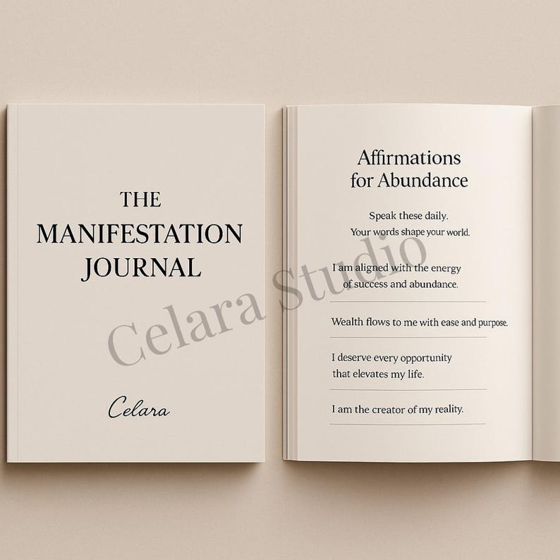 Elegant Money Manifestation Journal Digital Download for Abundance ...