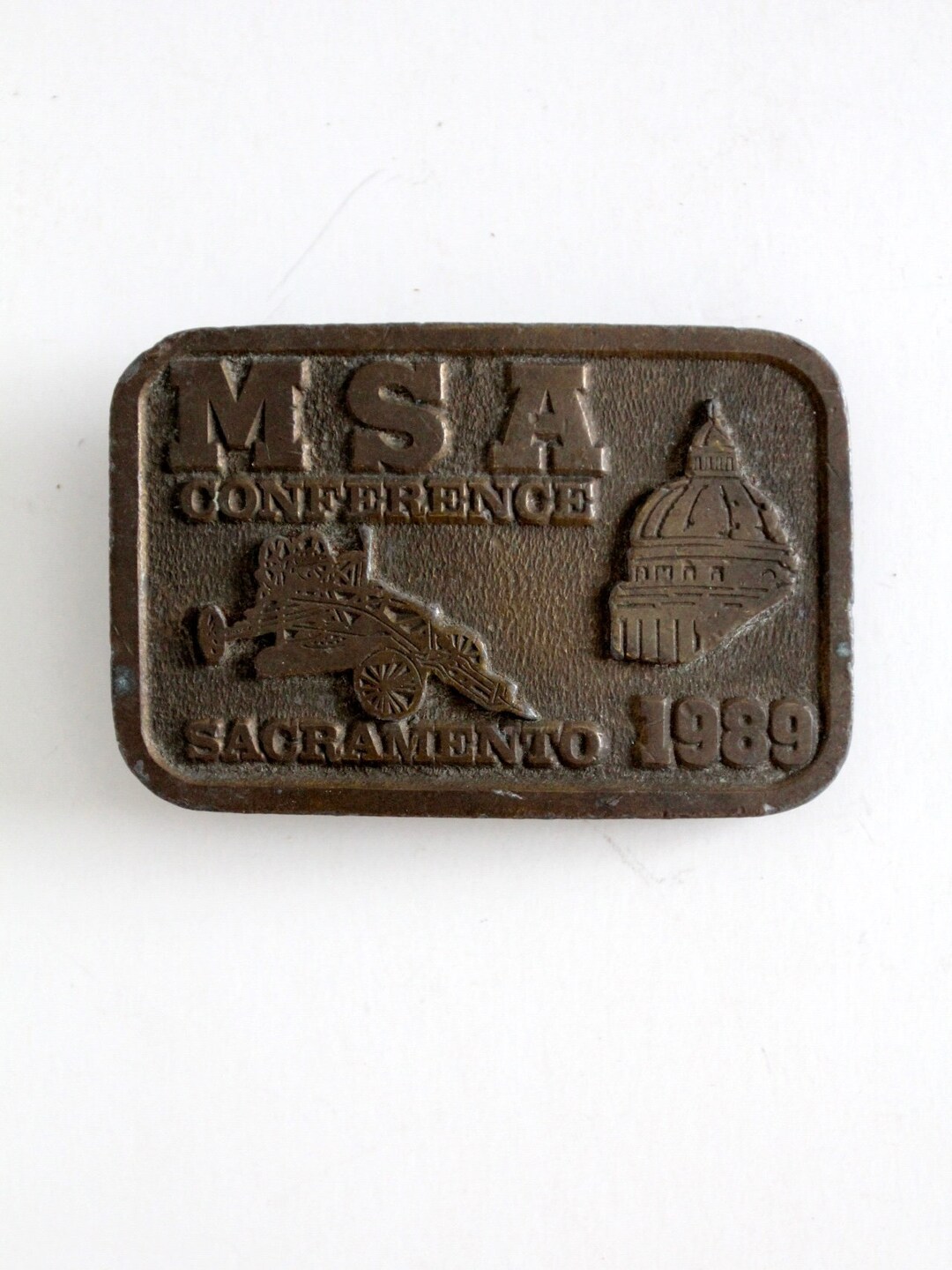 Vintage MSA Conference Belt Buckle, 1980s Brass Buckle - Etsy