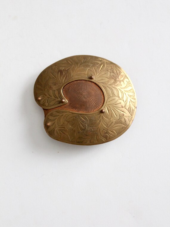vintage large metal buckle - Gem