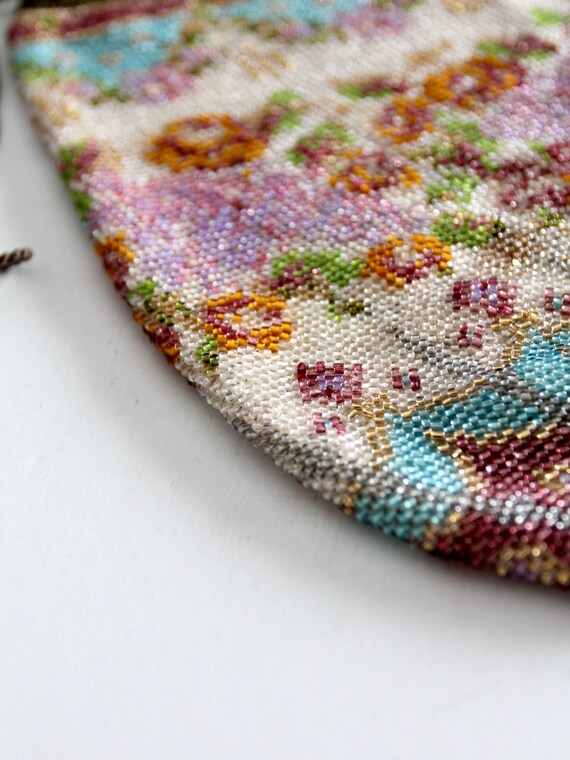 antique beaded reticule evening bag - Gem
