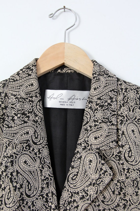 Alan Austin 1980s vintage paisley metallic blazer - Gem