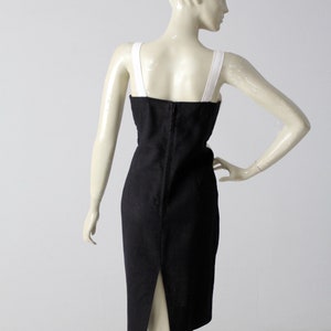 1980s Linen Sundress Vintage Black and White Pencil Dress - Etsy
