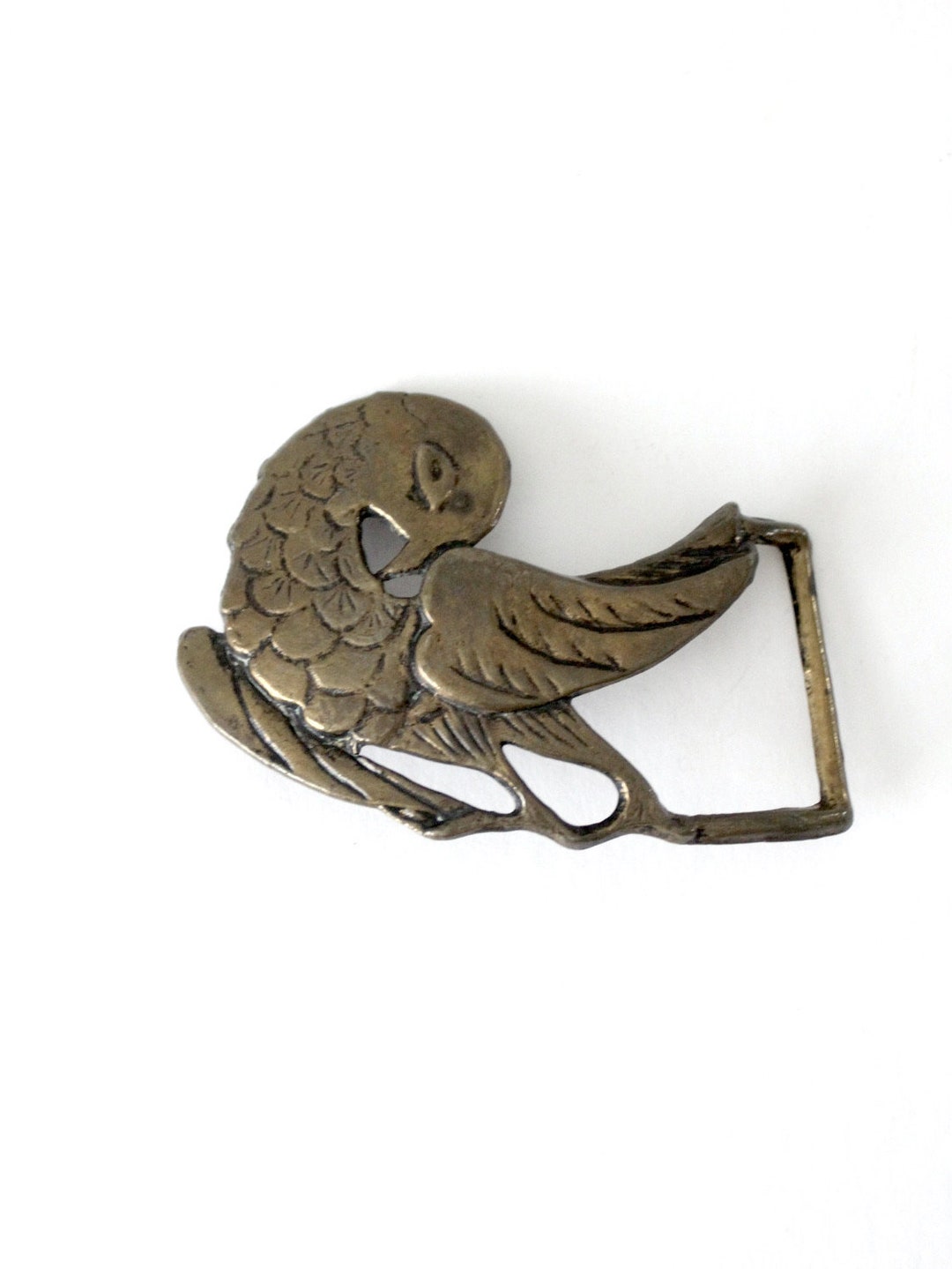 Vintage 60s Bird Brass Belt Buckle - Etsy
