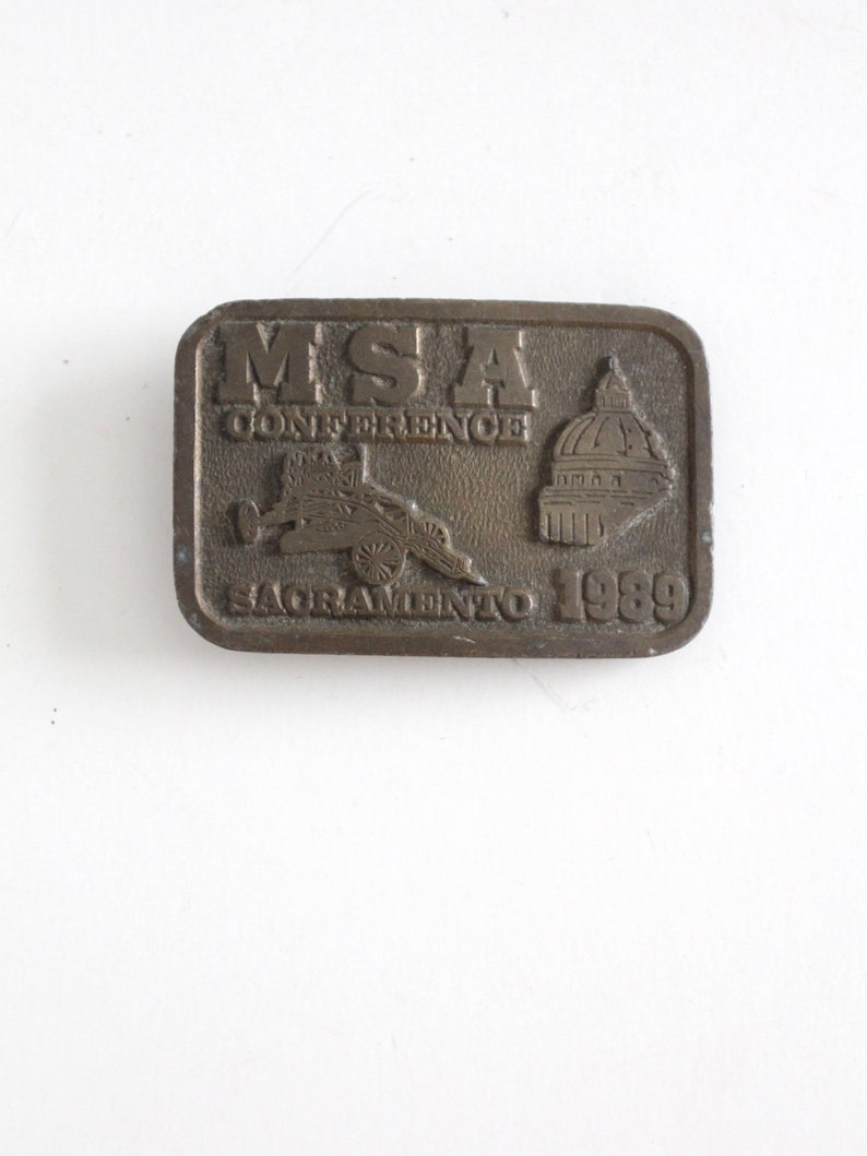 Vintage MSA Conference Belt Buckle, 1980s Brass Buckle - Etsy