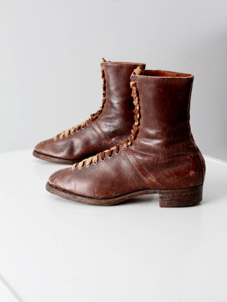 Vintage Solidus Leather Boots, Pre-1950 German Lace up Boots - Etsy