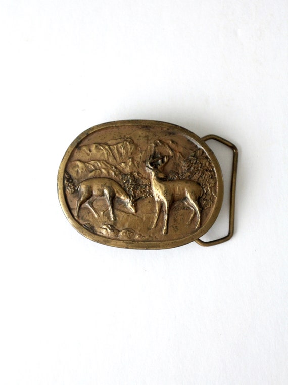 vintage deer belt - Gem