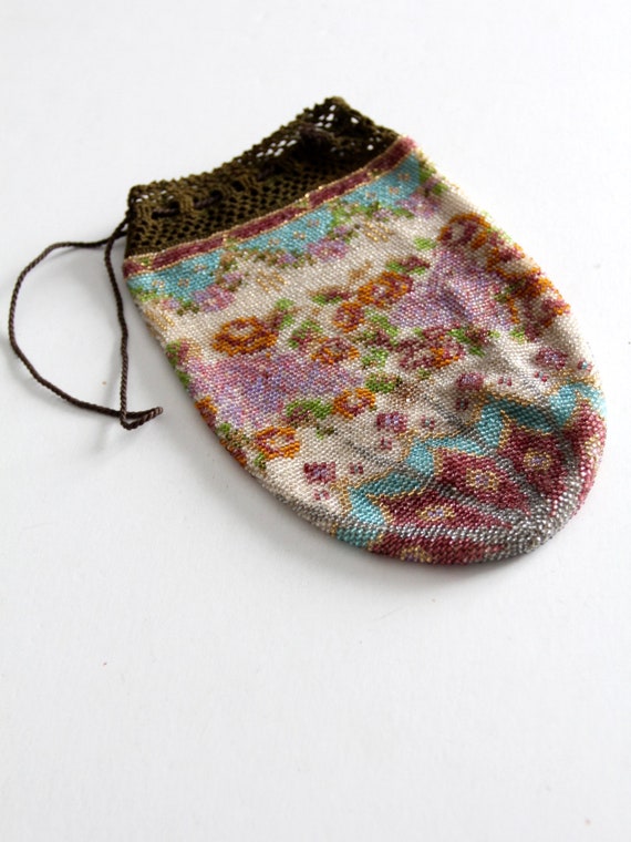 antique beaded reticule evening bag - Gem