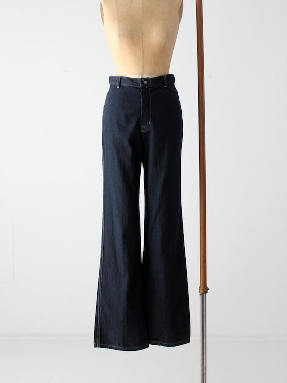 vintage YES wide leg denim, dark wash jeans, 30 x 35 - Gem