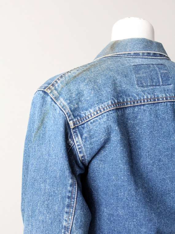 1970s denim jacket, small jean jacket, dark wash denim - Gem