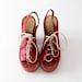 Vintage 70s Shoes & Stuff by Frank Sbicca Red Leather Platforms, Size 6 ...