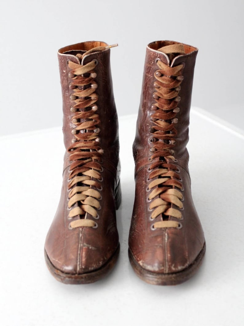 Vintage Solidus Leather Boots, Pre-1950 German Lace up Boots - Etsy