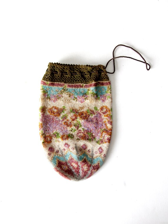 antique beaded reticule evening bag - Gem