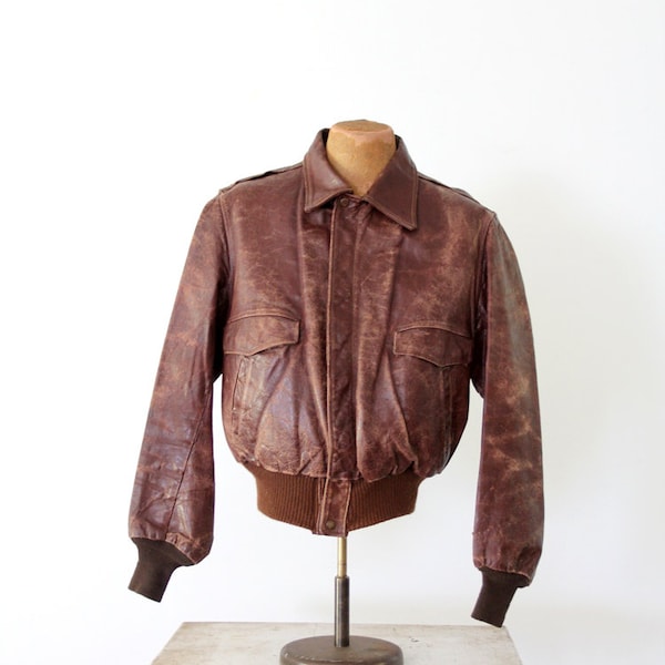 1950s Leather Jacket - Etsy