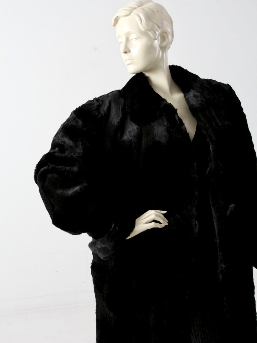 1930s Black Fur Coat by Vogue Fine Furs - Etsy