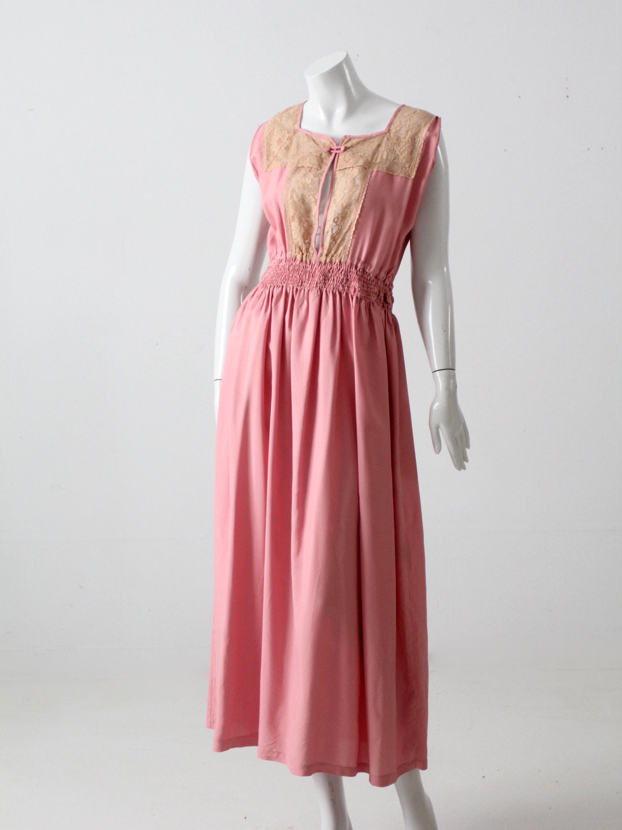 Vintage 70s Pink Dress - Etsy