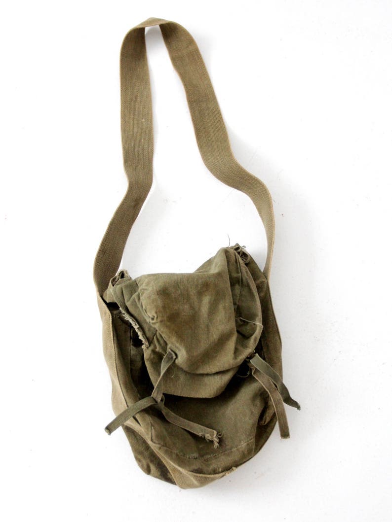 Vintage Army Bag Small Canvas Military Shoulder Bag - Etsy