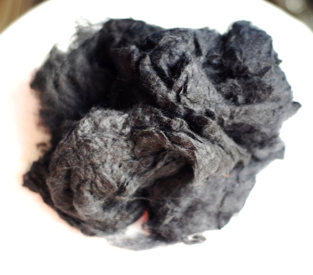 Mongolian Cashmere, Black Color, Carded Fiber for Spinning, Felting ...