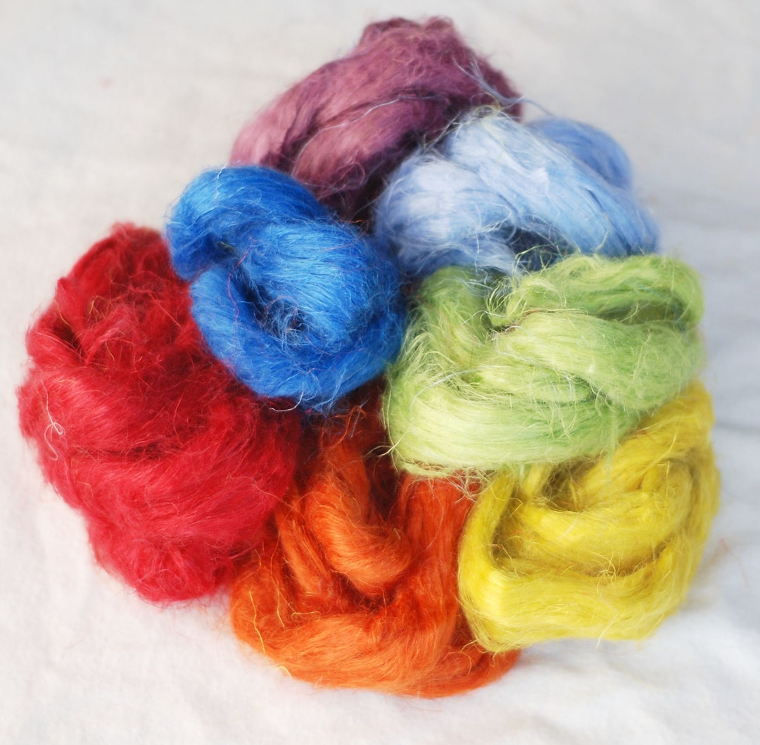 Linen Rainbow Fiber Set Flax Roving Fiber for Spinning - Etsy