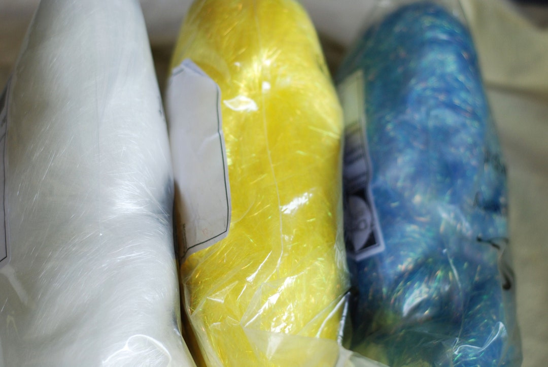 Angelina Fiber, Clear, Lemon 0r Light Blue, Sparkly Fiber, 10g - Etsy