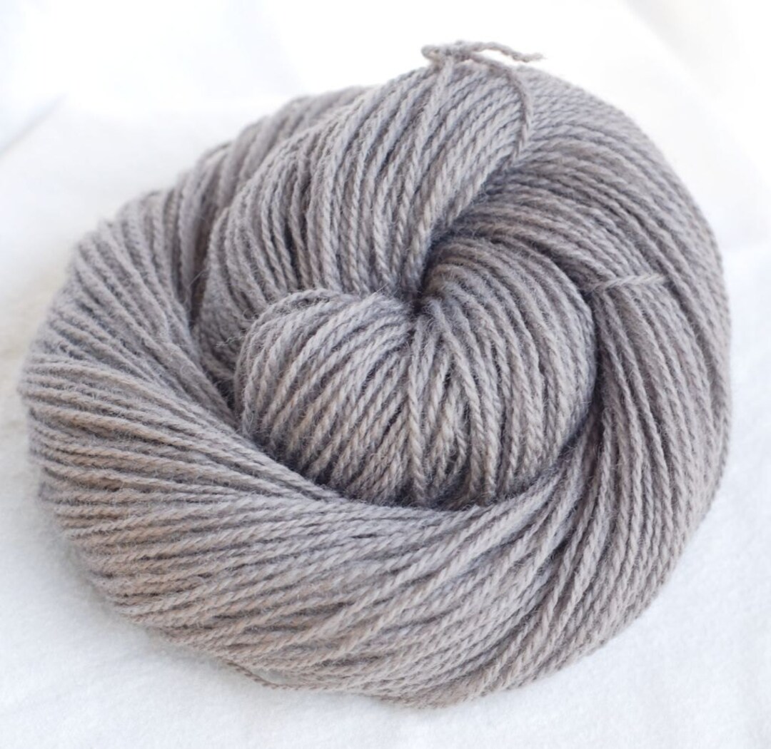 Wool Yarn, Grey, Worsted Weight, 100g, 200 Yards, Pure New Zealand Wool ...