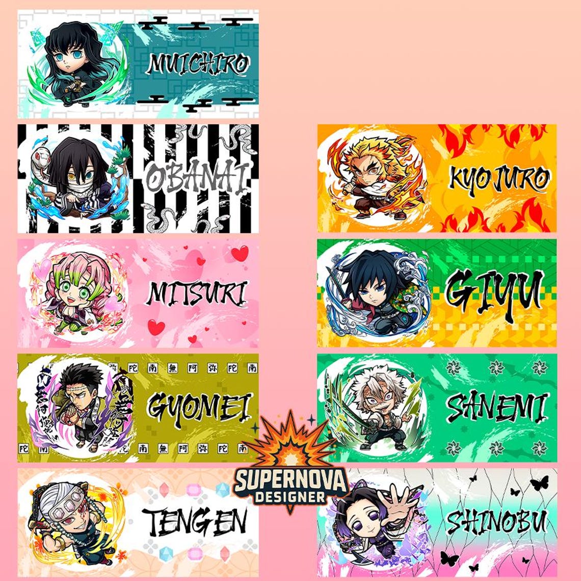 Demon Slayer Anime Sublimation Mug Pack With 09 Designs in 300 DPI PNG ...