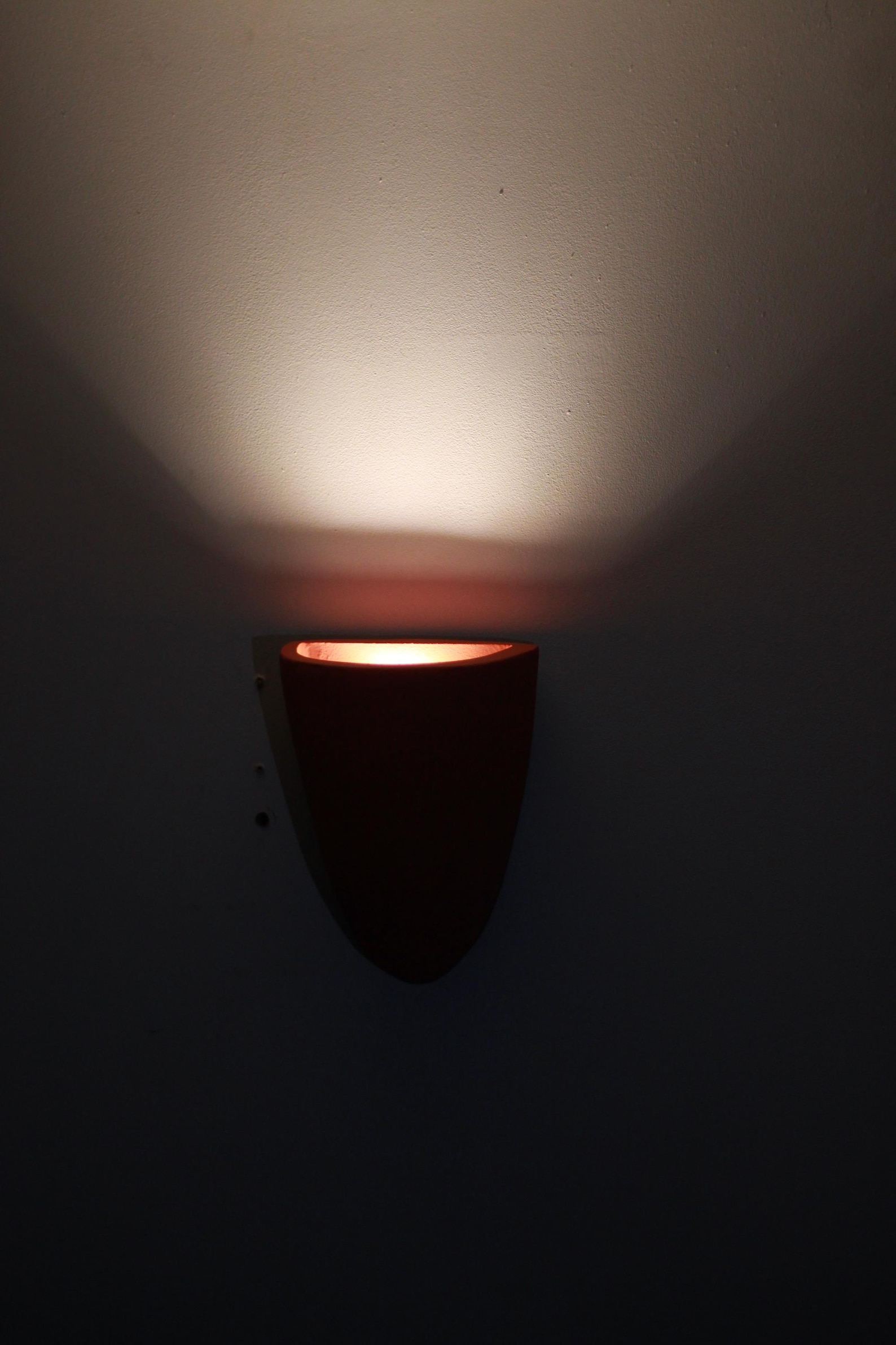 Handmade Terracotta Wall Sconce – Rustic Clay Wall Lamp, Minimalist ...