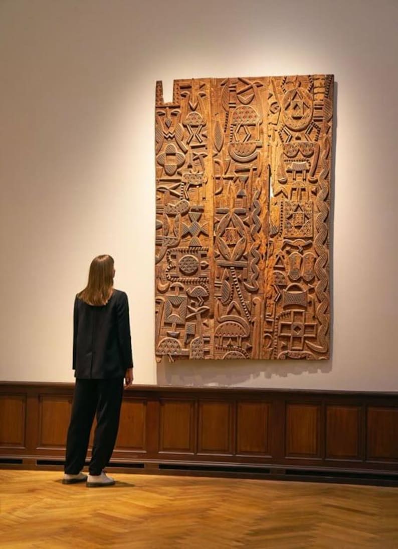 African Tribal Wood Carved Wall Panel Handcrafted Ethnic Relief Art - Etsy