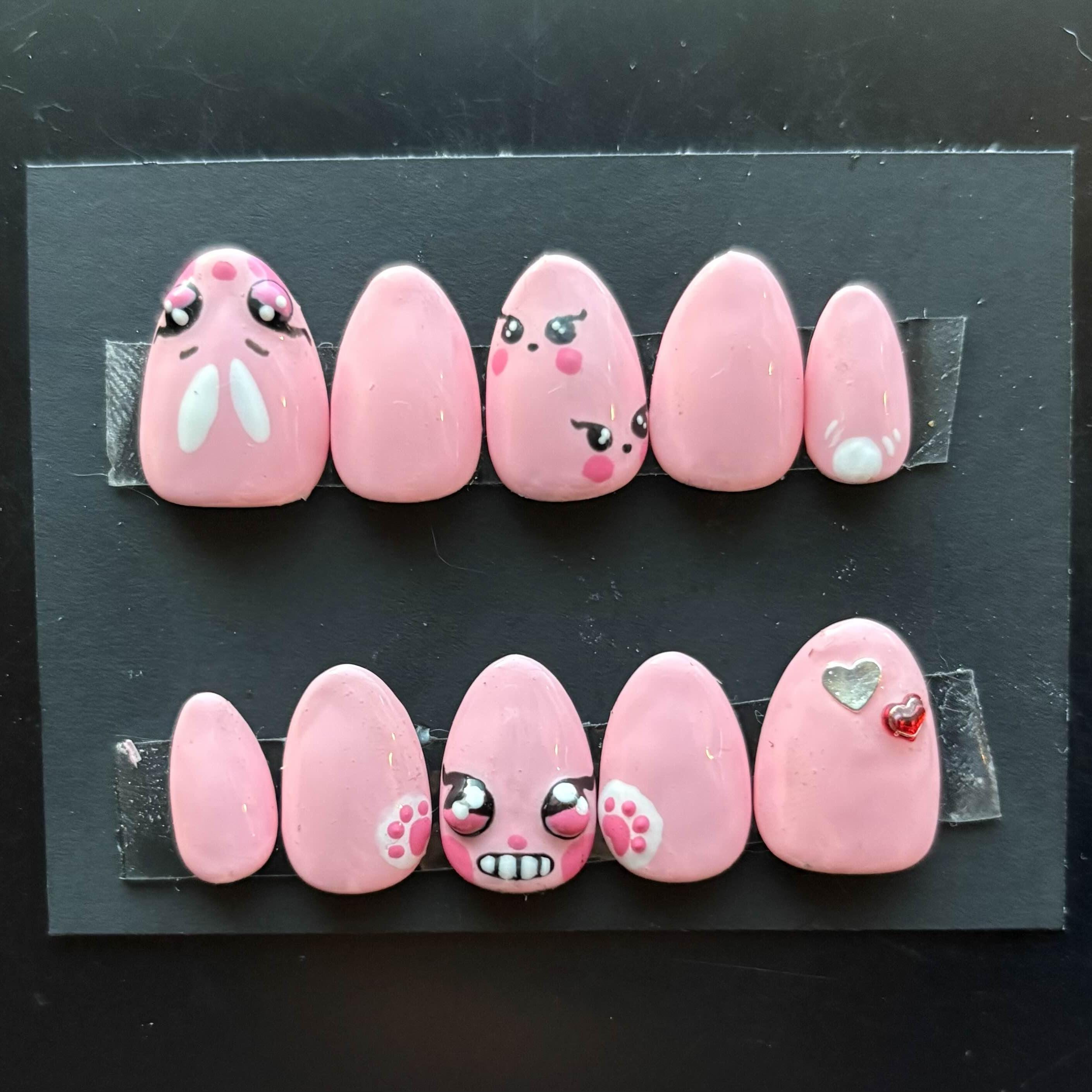 ATEEZ Aniteez Kpop Character Press-on Acrylic Nails - Etsy