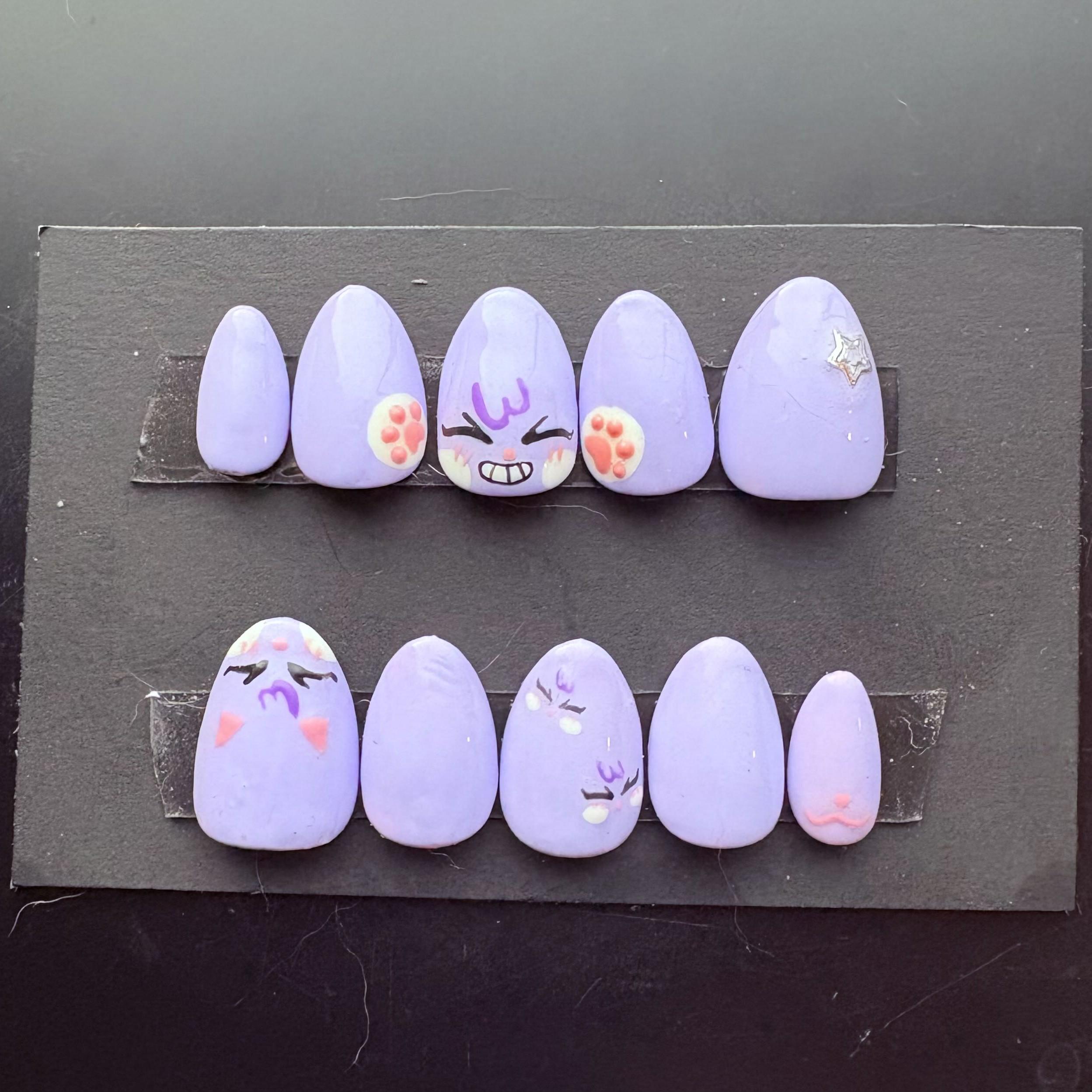 ATEEZ Aniteez Kpop Character Press-on Acrylic Nails - Etsy